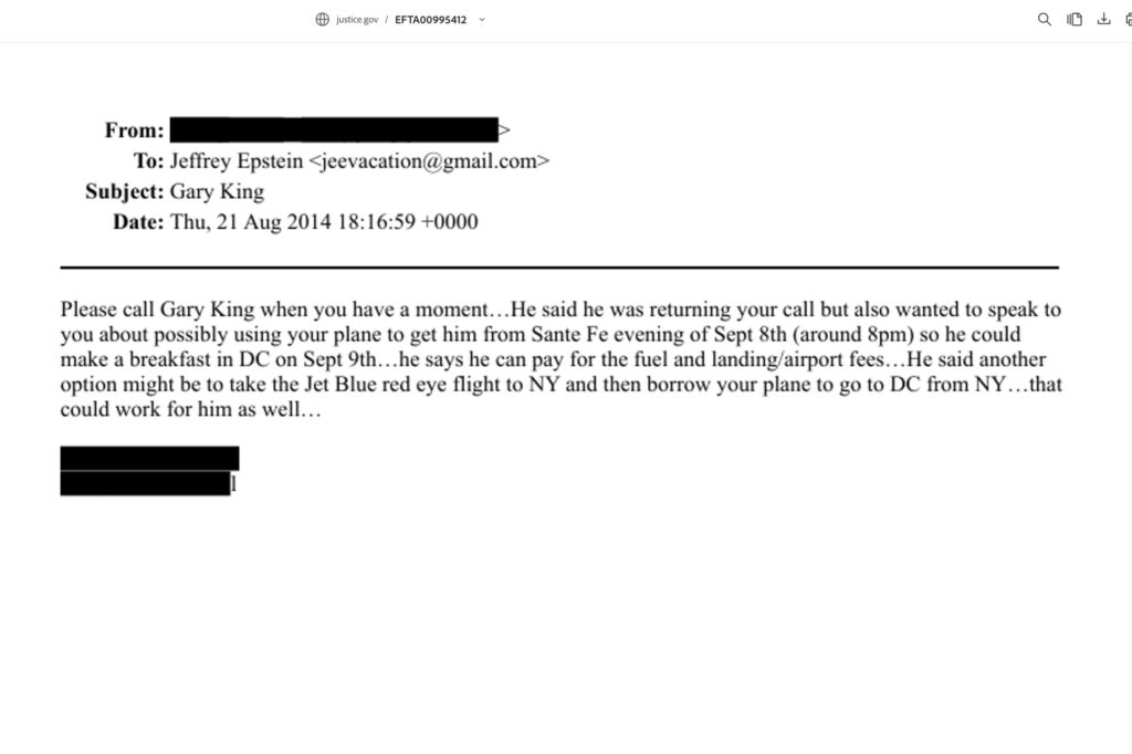 Records show Gary King, Deb Haaland used Epstein-linked jet during 2014 ...